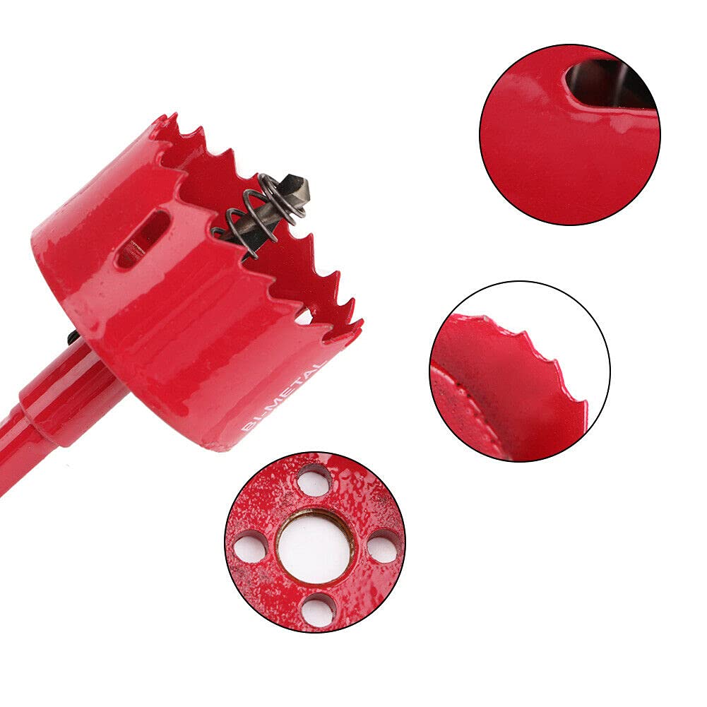 Set 6 freze bimetal, pentru gaurire lemn, gips-carton, placa de plastic ...