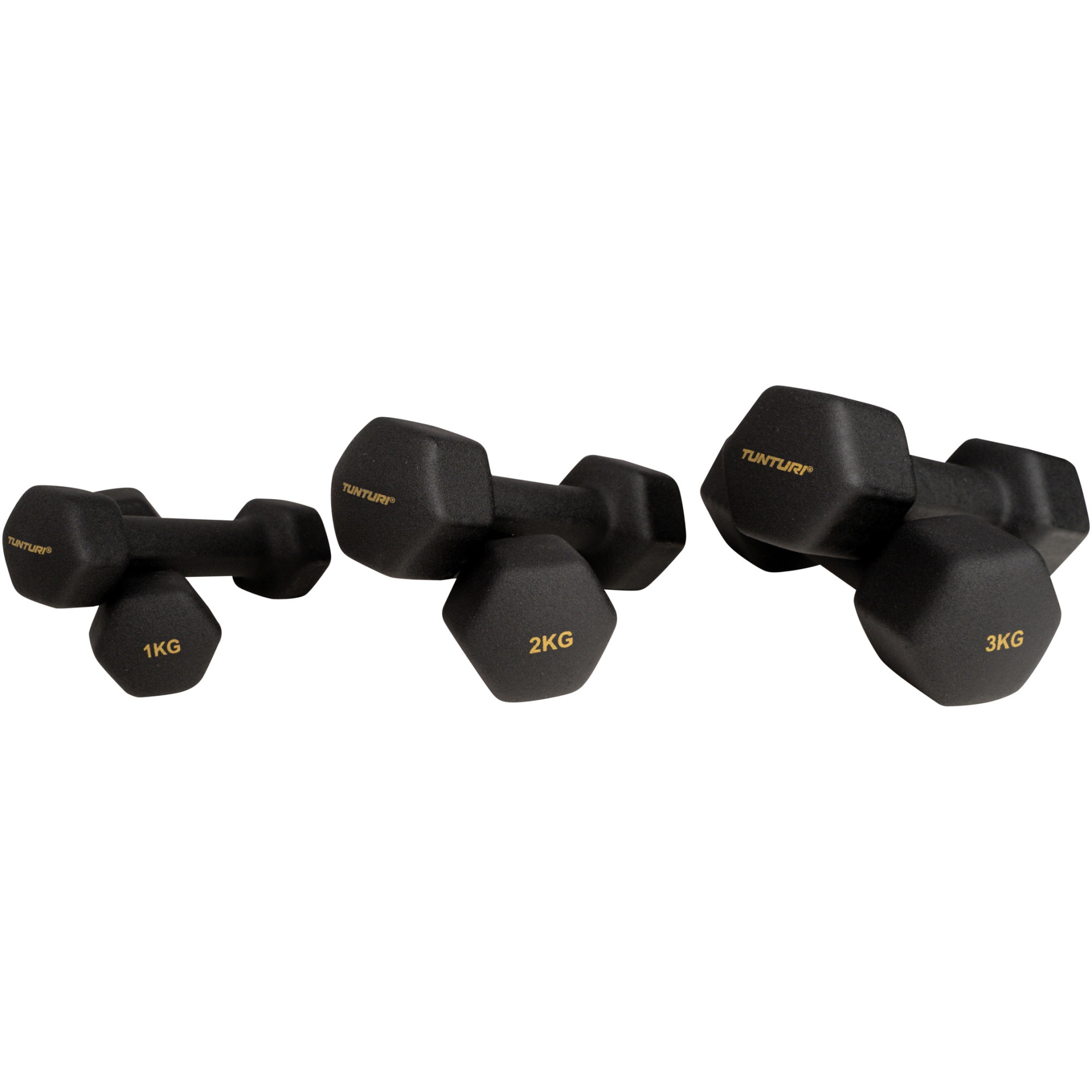 Set gantere cu stand Tunturi Centuri Neopren, 2 x 1 kg | 2 x 2 kg | 2 x ...