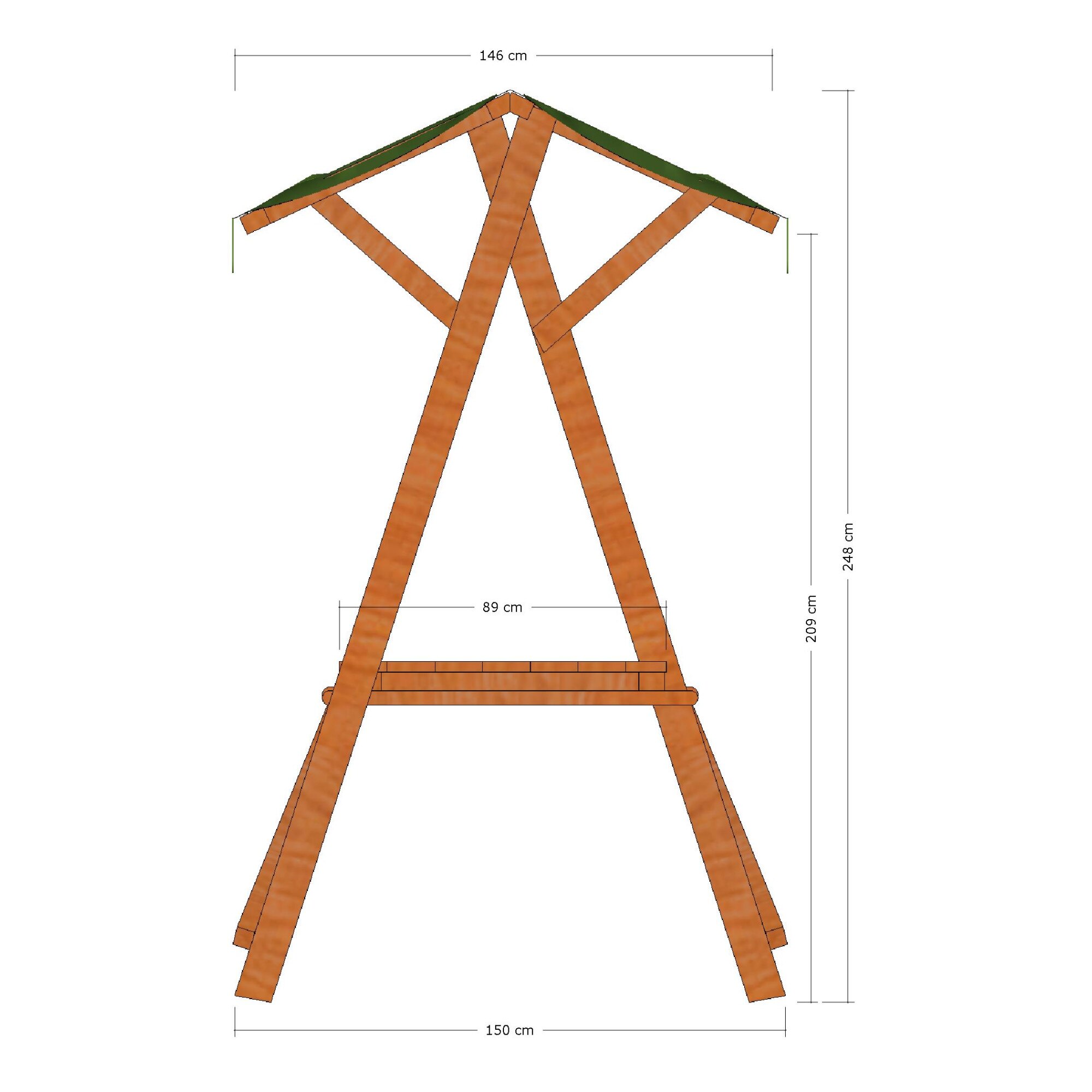 Pavilion de vanzare din lemn 150x370x209 cm - eMAG.ro