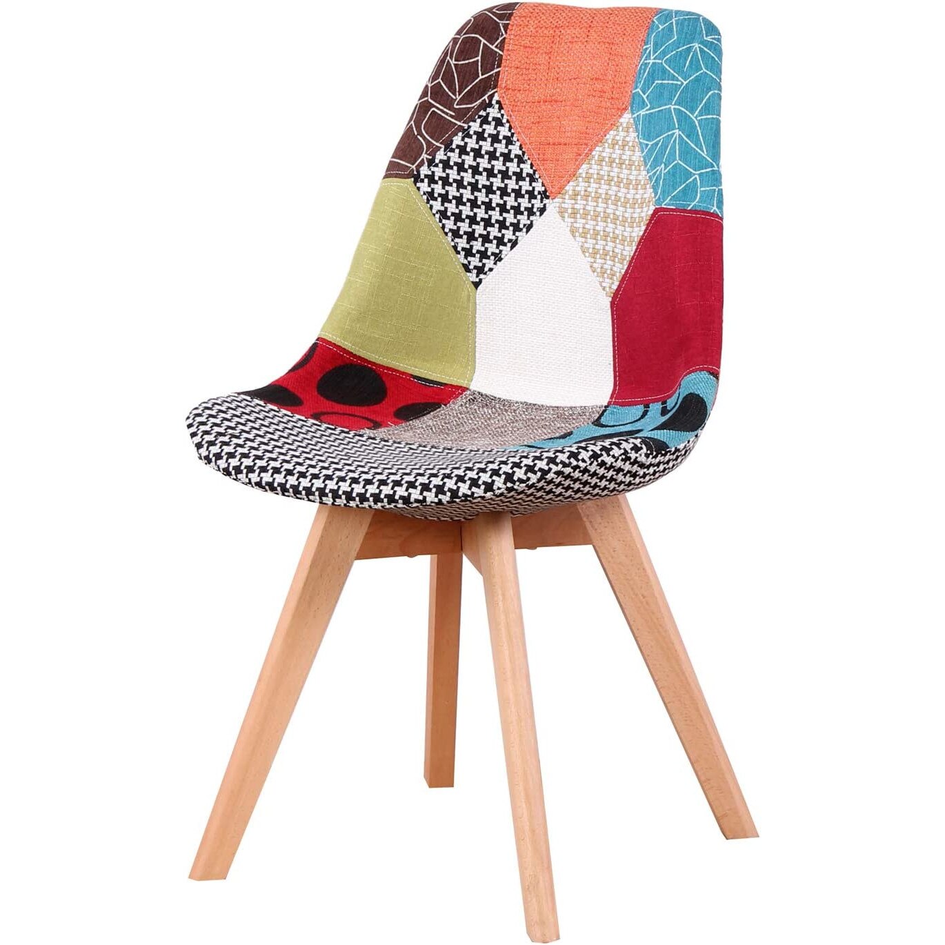 Scaun dining / bucatarie QMOBILI KORA Multicolor, tapitat stofa ...