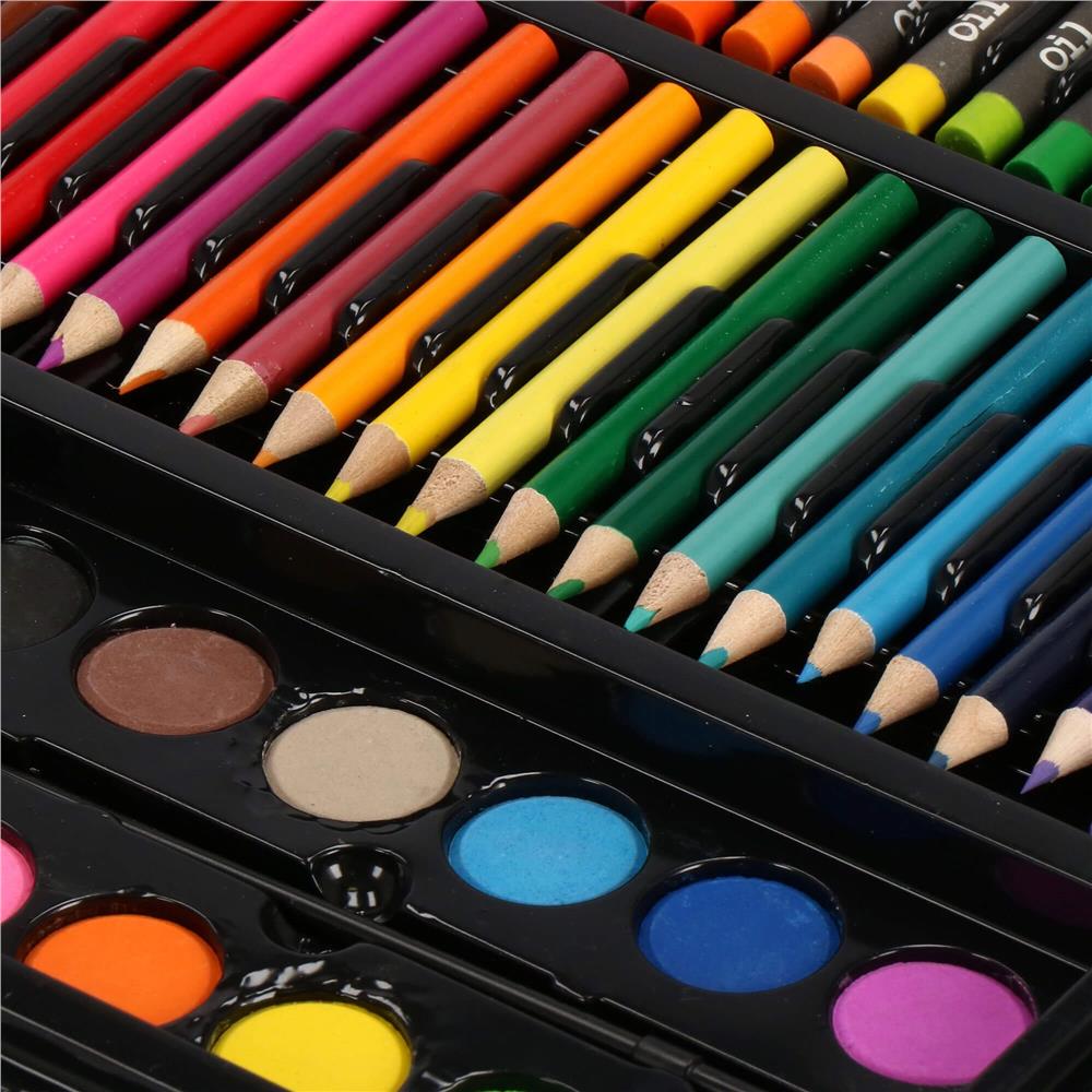 Set de pictura si desen pentru copii, 168 de piese, trusa plastic - eMAG.ro