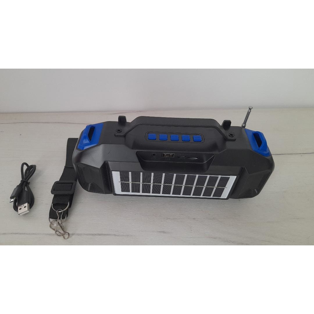 Boxa radio portabila, cu incarcare solara Maf, 1200 mAh, 3.7 V, Negru ...