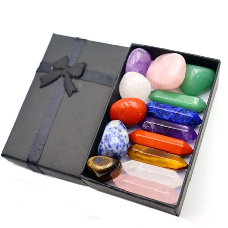 Set cristale si pietre semipretioase vindecatoare, Bomstom, 14 piese ...