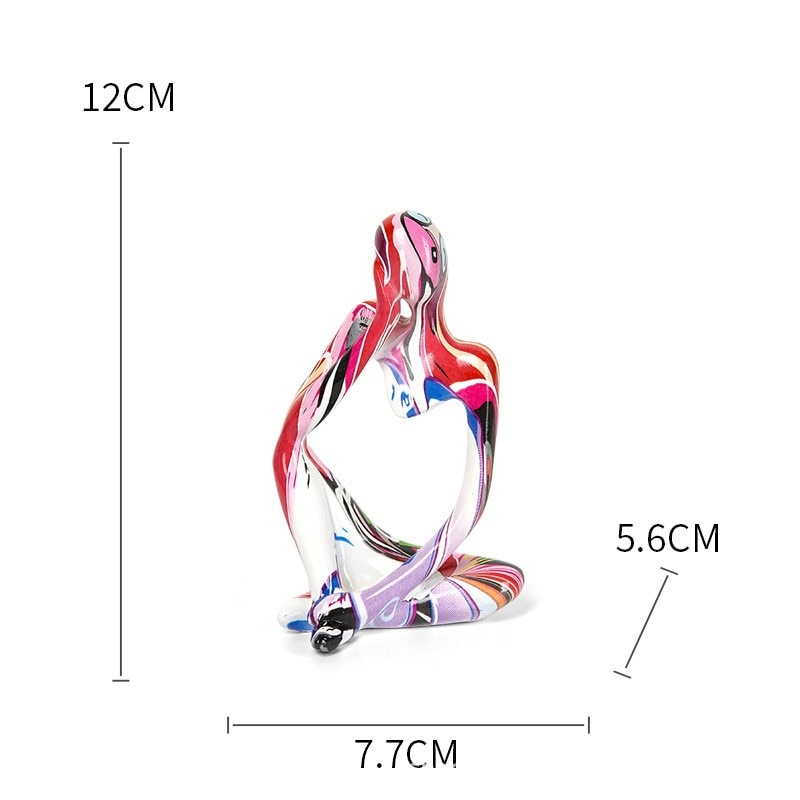 Statueta Ganditor, Bomstom, Rasina, 12 cm, Multicolor - eMAG.ro