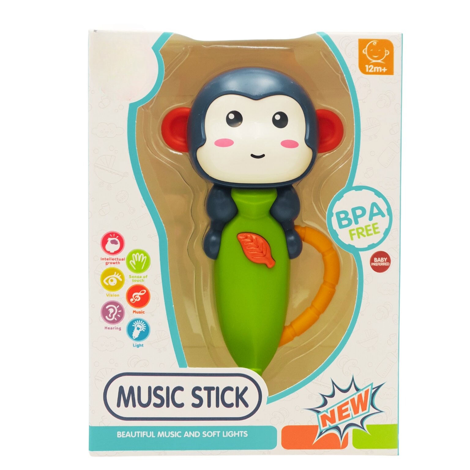 Jucarie Interactiva Bebelusi, Maimuta Vesela, Muzica si Lumini, Functie ...