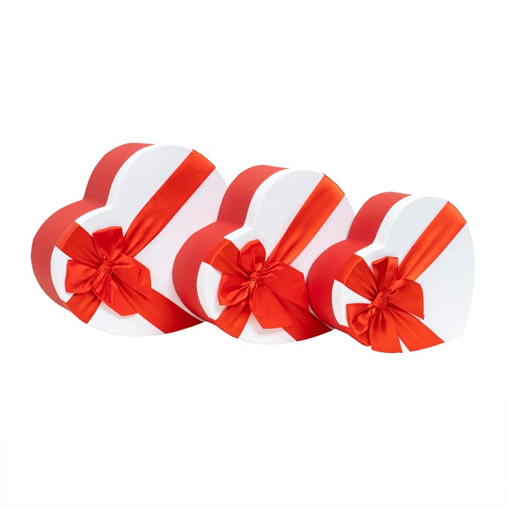 Set 3 cutii in forma de inima CD4384_4 - eMAG.ro