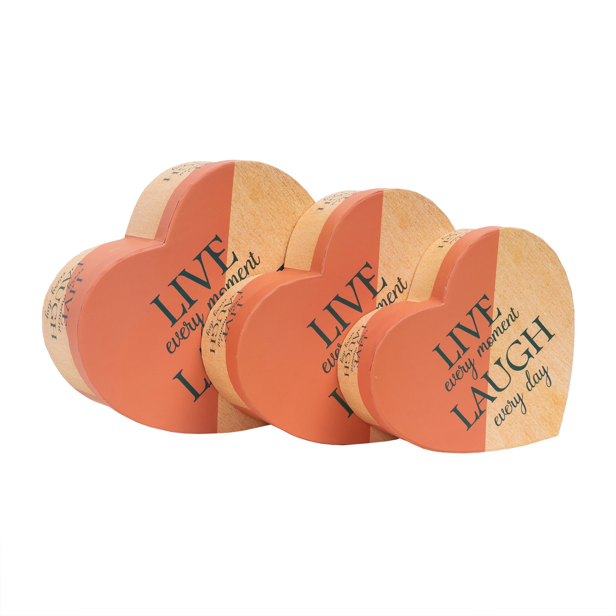 Set 3 cutii in forma de inima, cu model CD4416_4 - eMAG.ro