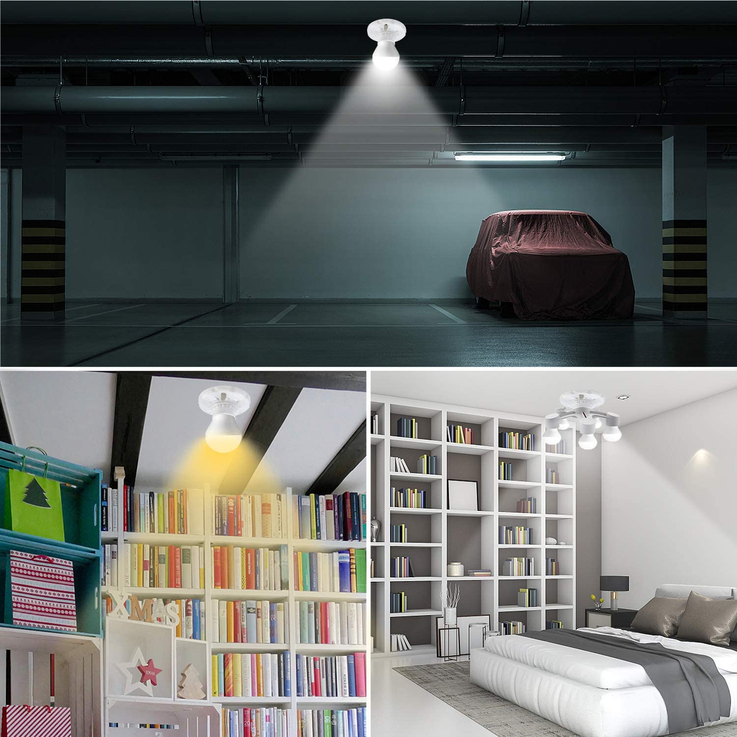 Dulie pentru becuri spirale E27, Ceramic, Alb - eMAG.ro