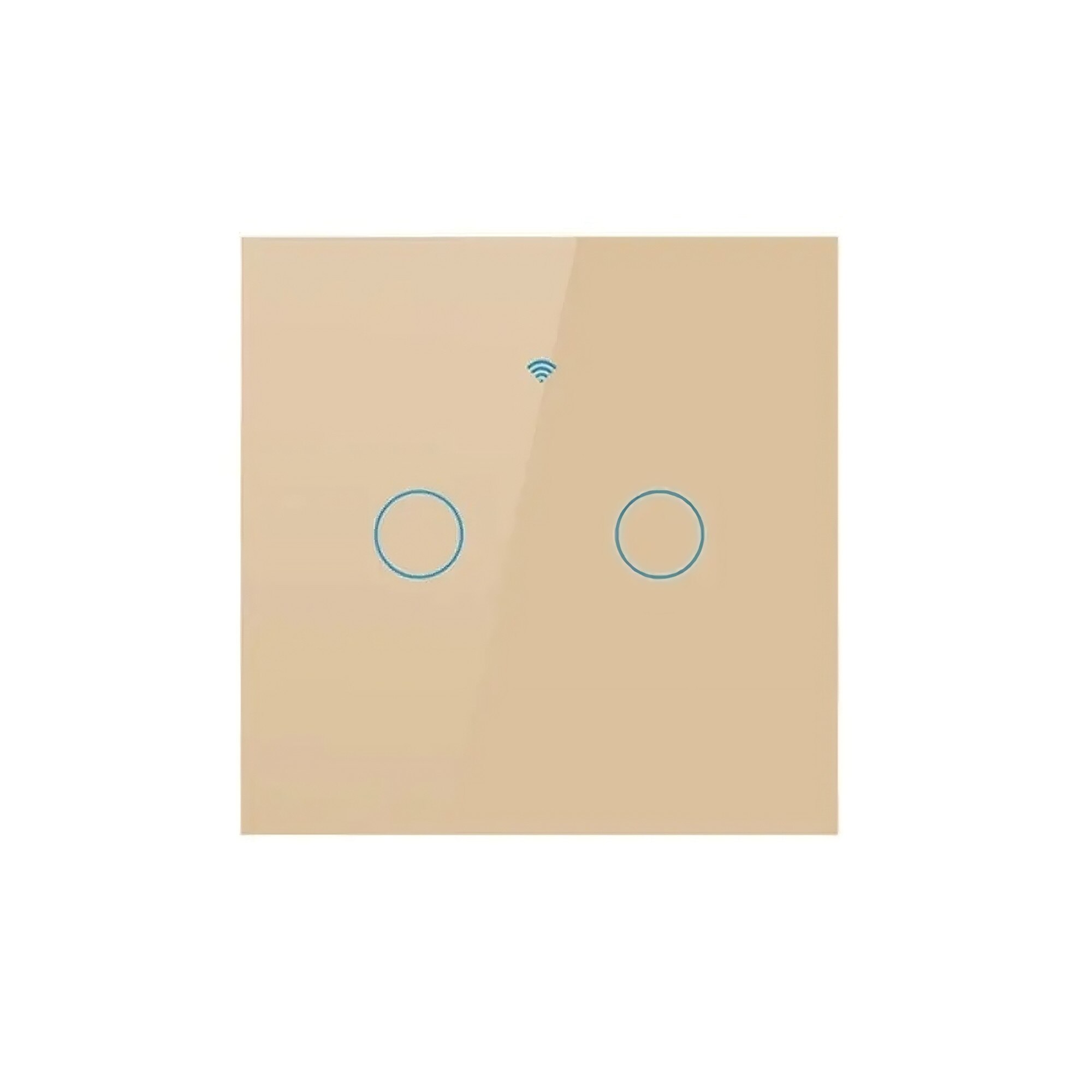 Intrerupator inteligent tactil, Wi-Fi, fara nul, 2 canale, 10A, din ...