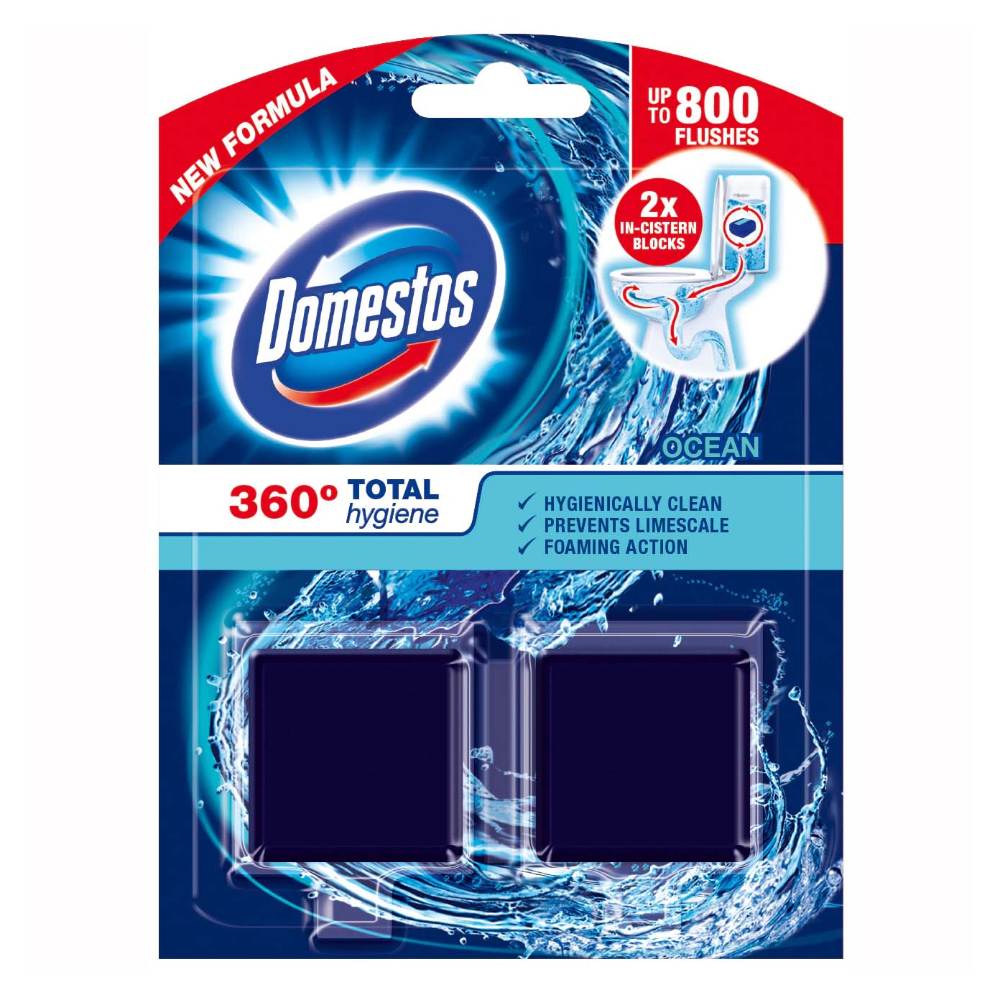 Domestos Total Hygiene WC tabletta, óceán 2 x 50 g - eMAG.hu
