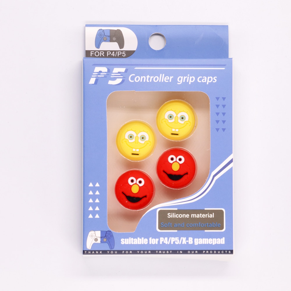 Set 4 Butoane Thumb grip din silicon Model SpongeBob-Elmo pentru ...