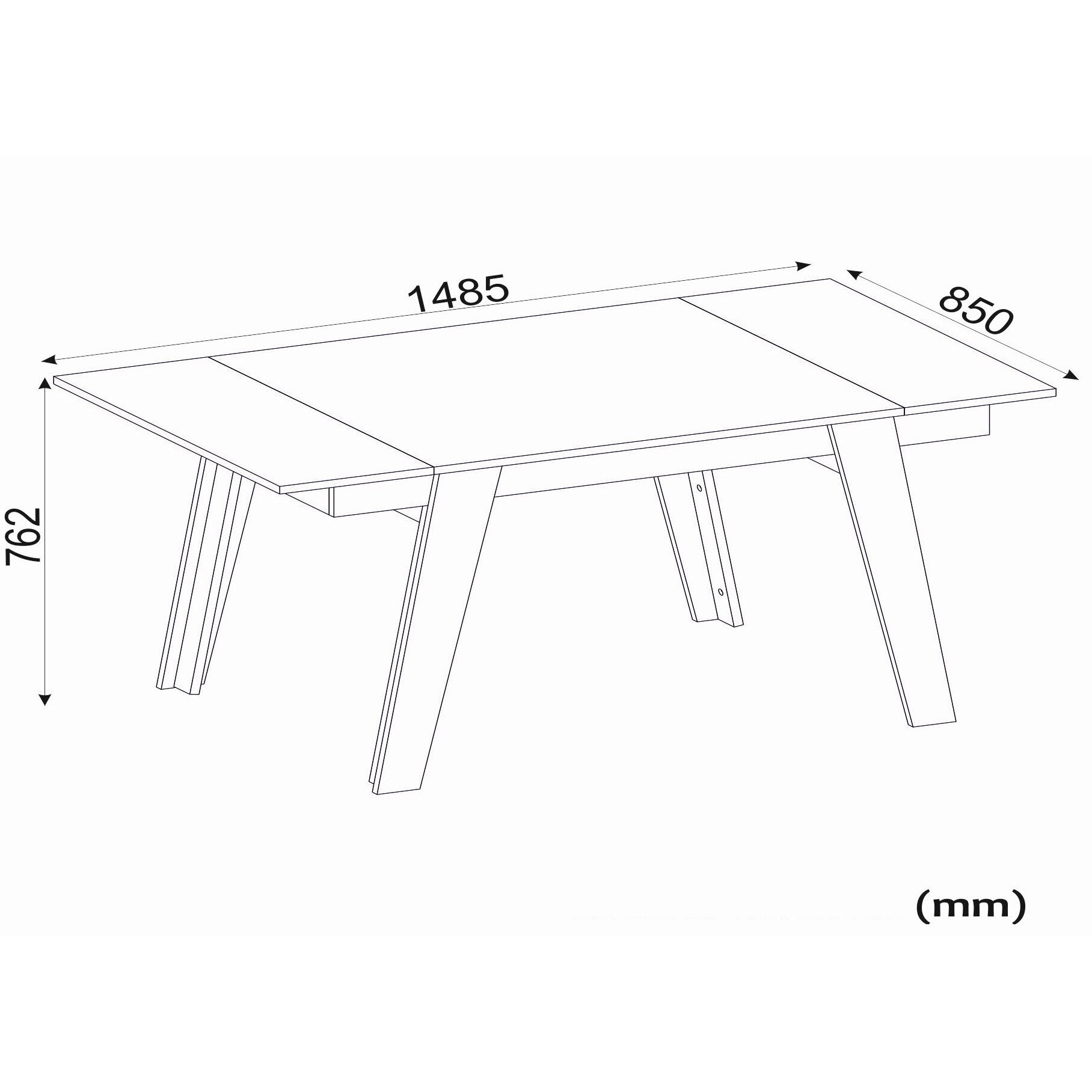 Masa Moderna pentru Living/Bucatarie, UnicUtil, 148 x 85 x 76, Alb ...