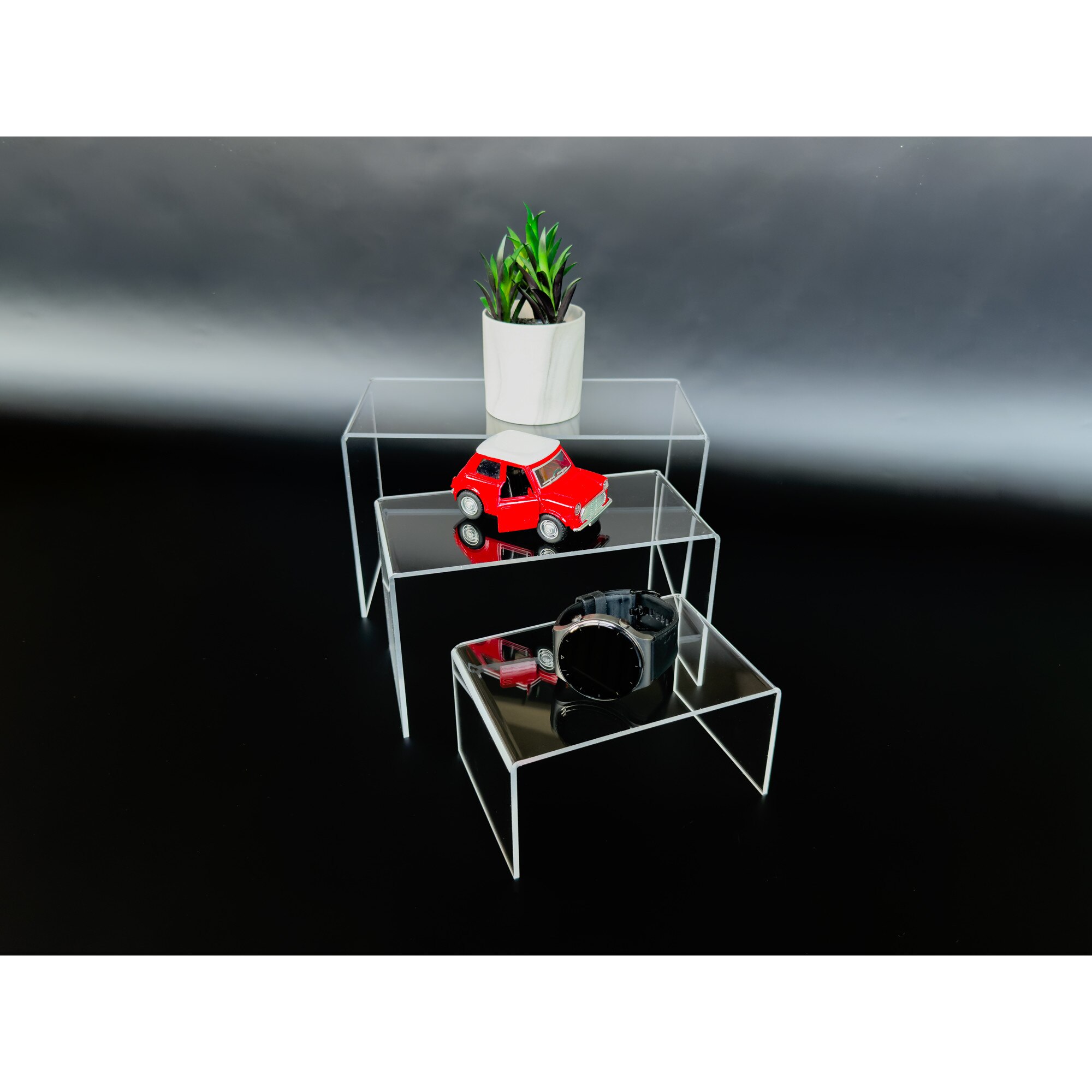 Set 3 standuri, forma U, stiplex transparent - eMAG.ro