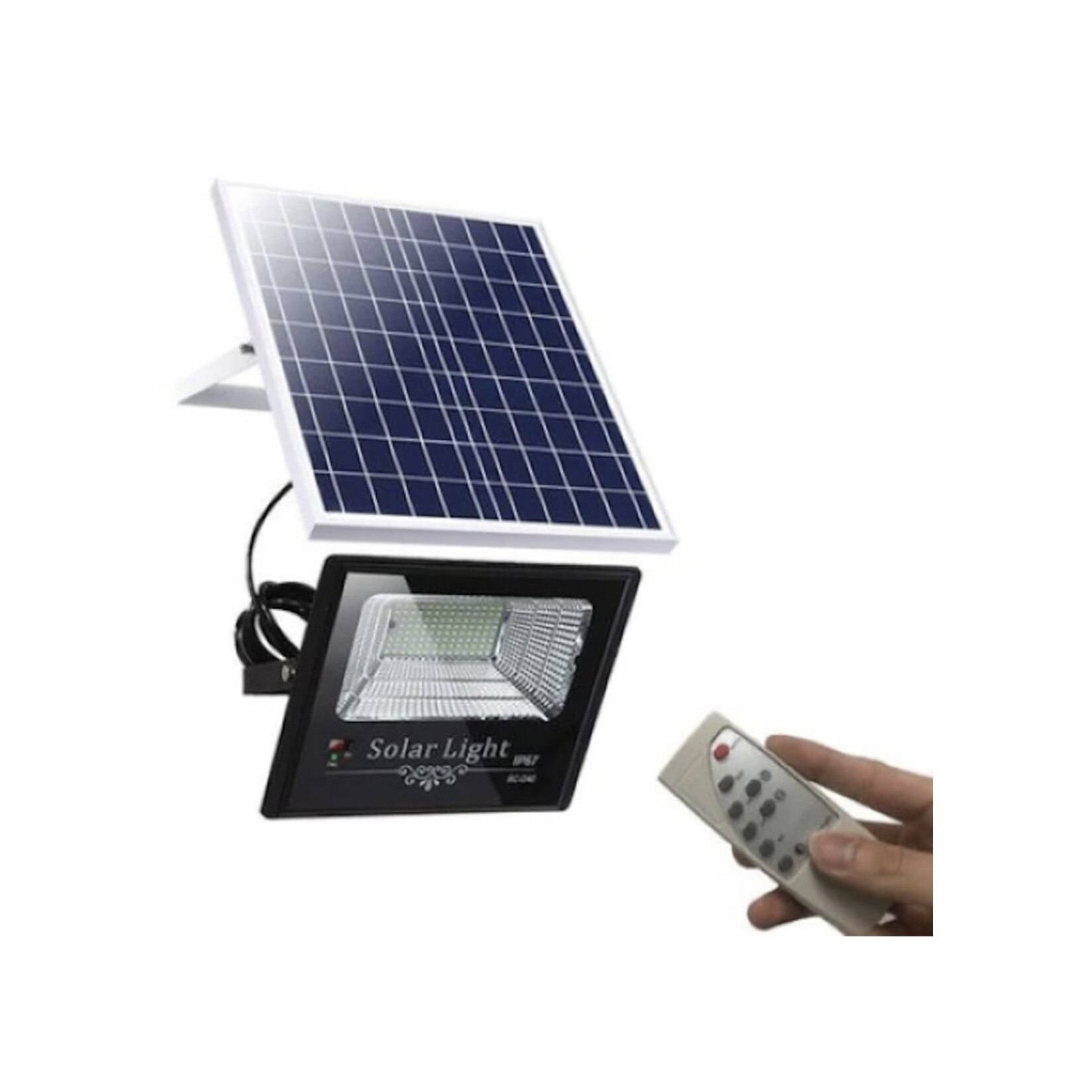 Proiector solar puternic 200W, 878 LED SMD 200W cu panou solar si ...