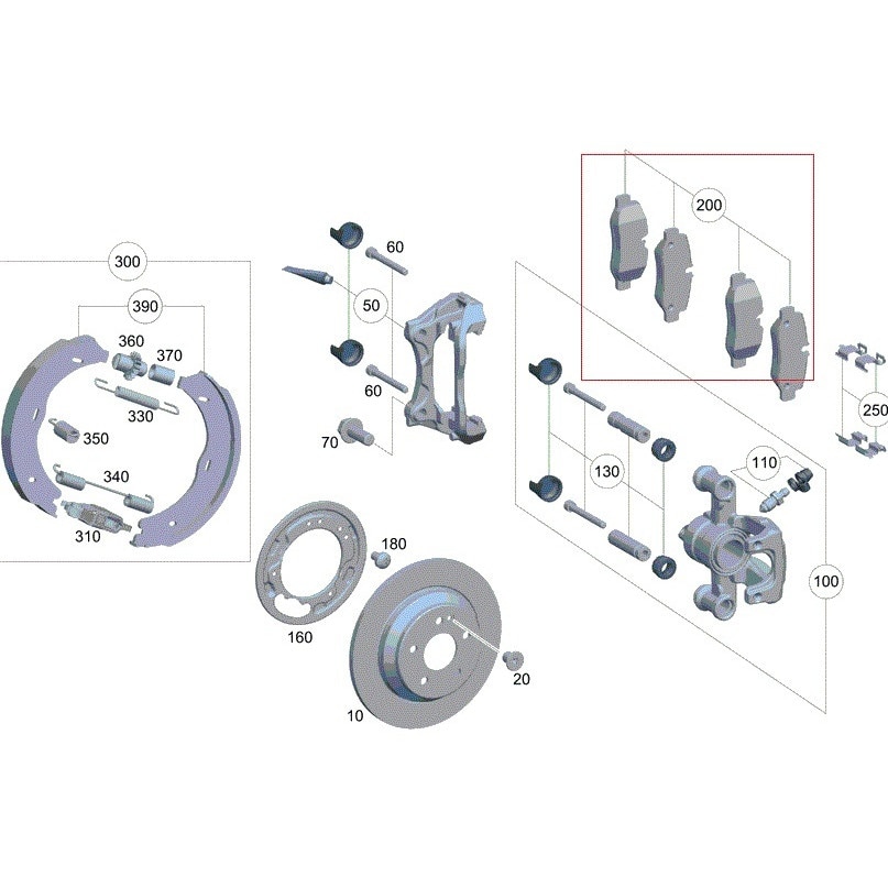 Placute frana spate, Mercedes-Benz, Vito/eVito/W447 - eMAG.ro
