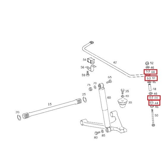 Bucsa bara stabilizatoare, Mercedes Benz, Compatibila cu Mercedes MB ...