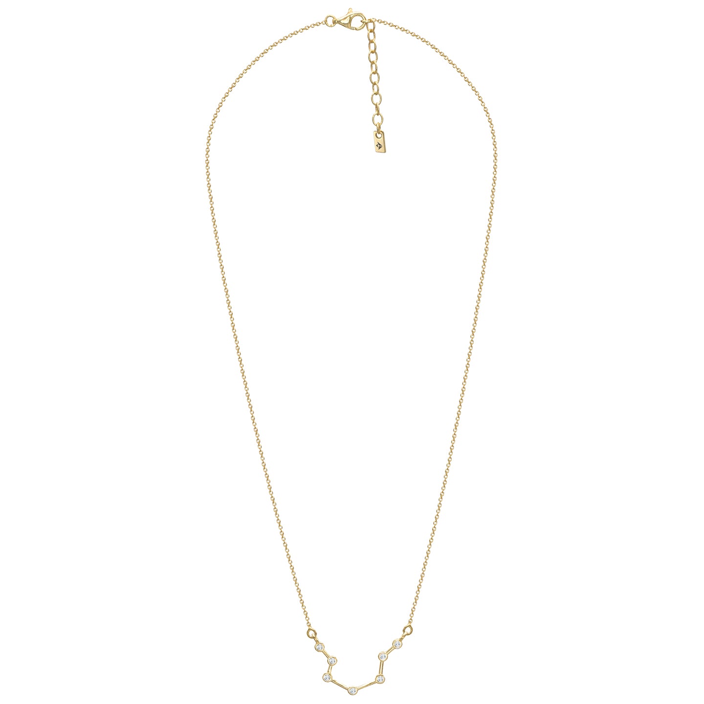 Lantisor, Loor, argint 925, placat aur galben 18K, cu constelatie ...