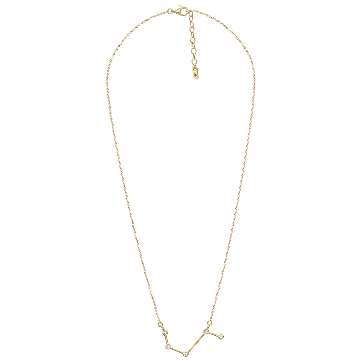 Lantisor, Loor, argint 925, placat aur galben 18K, cu constelatie ...