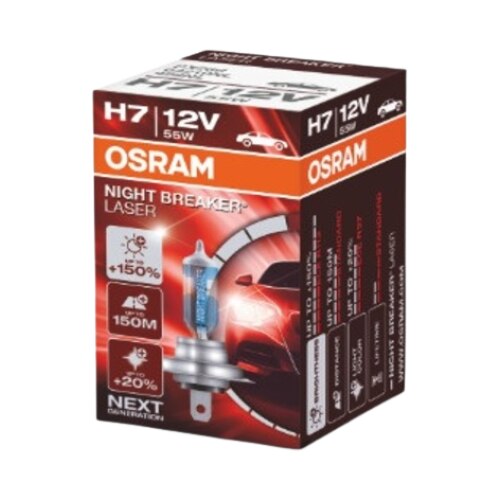 Bec Auto OSRAM, 12V, H7, 55 W, Conector PX26d, +150%, Pentru Far, Faza ...