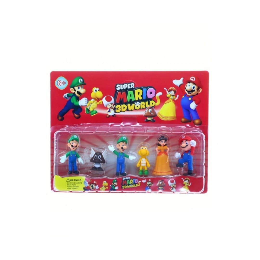 Set 6 Figurine Super Mario, multicolor, 7 cm - eMAG.ro