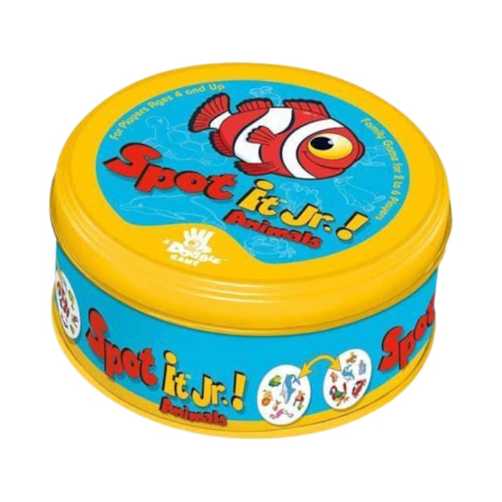 Joc de societate - Spot It Junior Animals, Dobble game, 31 carti, 4 ani ...