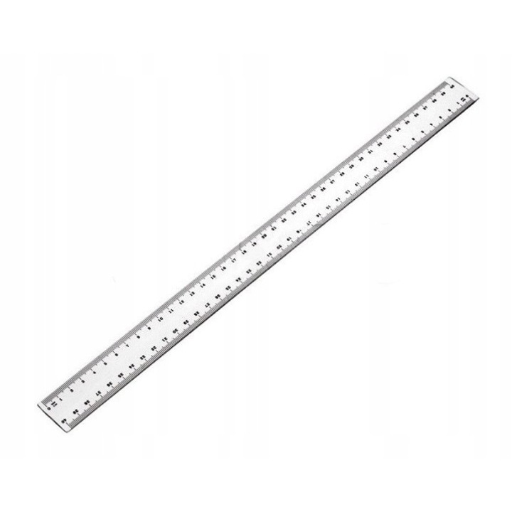 Rigla, Plastic, 40 cm, Transparent - eMAG.ro