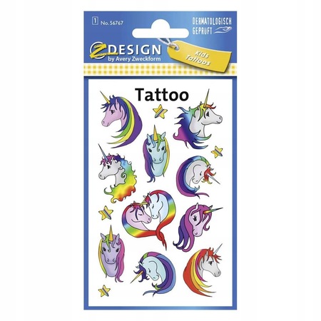 Set tatuaje temporare copii, Avery Zweckform, Multicolor - eMAG.ro