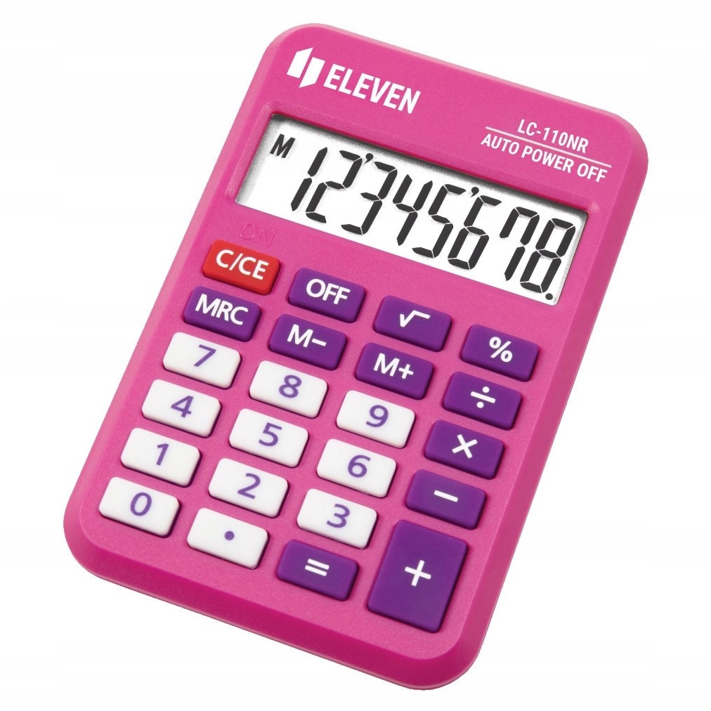 Calculator de birou, Eleven, 8 cifre, Plastic, 88x58x11 mm, Roz - eMAG.ro