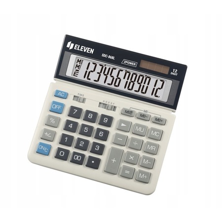 Calculator de birou, Eleven, 12 cifre, Plastic, Alb/Negru - eMAG.ro