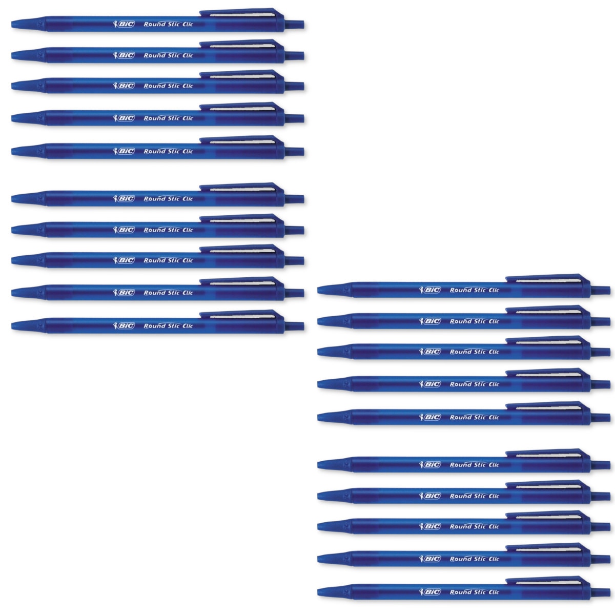 Set de 20 de pixuri, Bic, Albastru - eMAG.ro