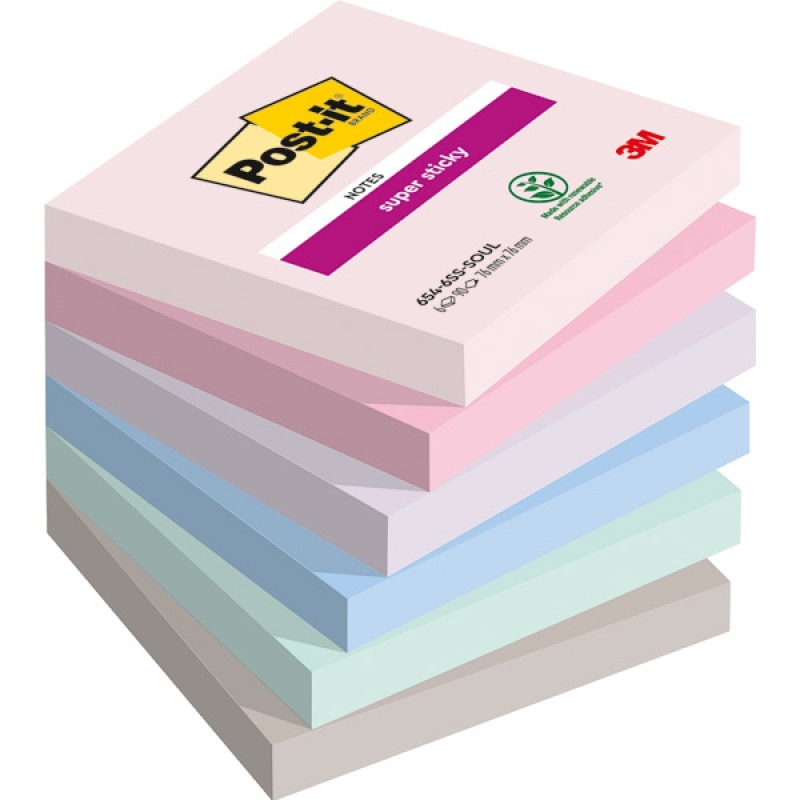 Set 6 blocuri hartie notite, 3M Postit, 540 hartii, 76 x 76 mm ...