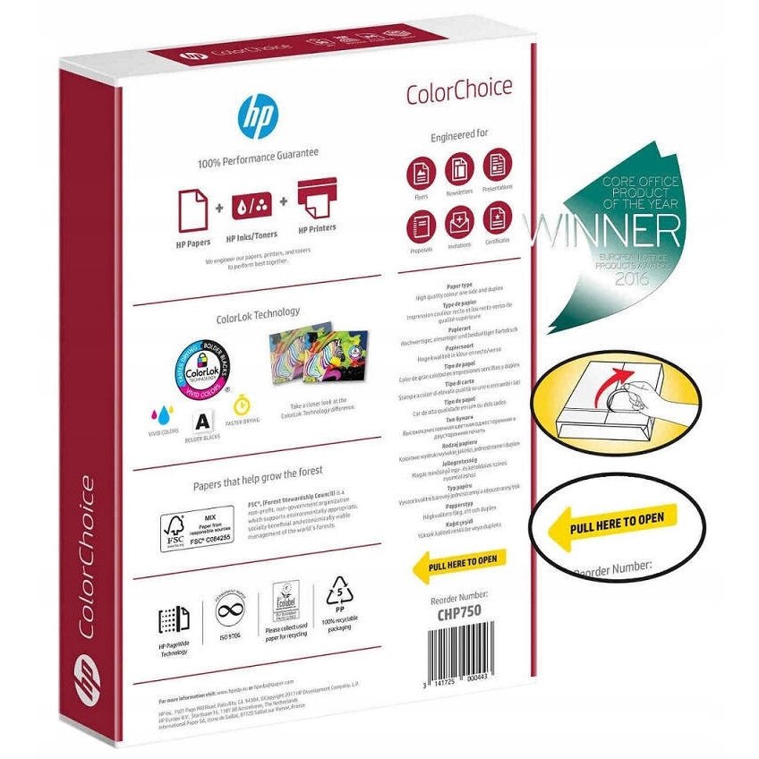 Hartie copiator, HP Color Choice, A4, 297 mm, 90 g/mp, 500 coli/top ...