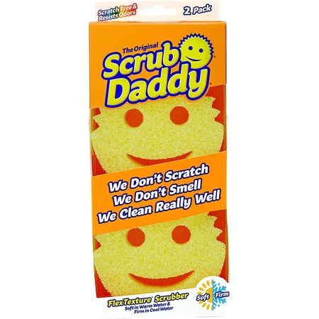 Burete Scrub Daddy, De Curatat Fara Zgarieturi, Galben, 2 Bucati, 10 x ...