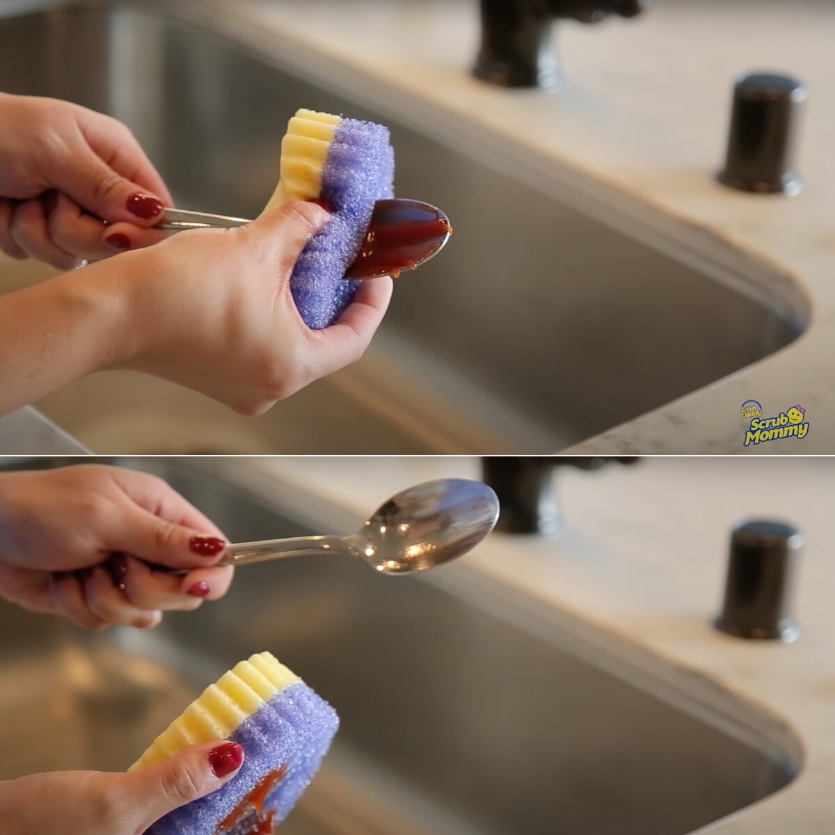 Burete Scrub Daddy Scrub Mommy, cu Suprafata Dubla, De Curatat Fara ...