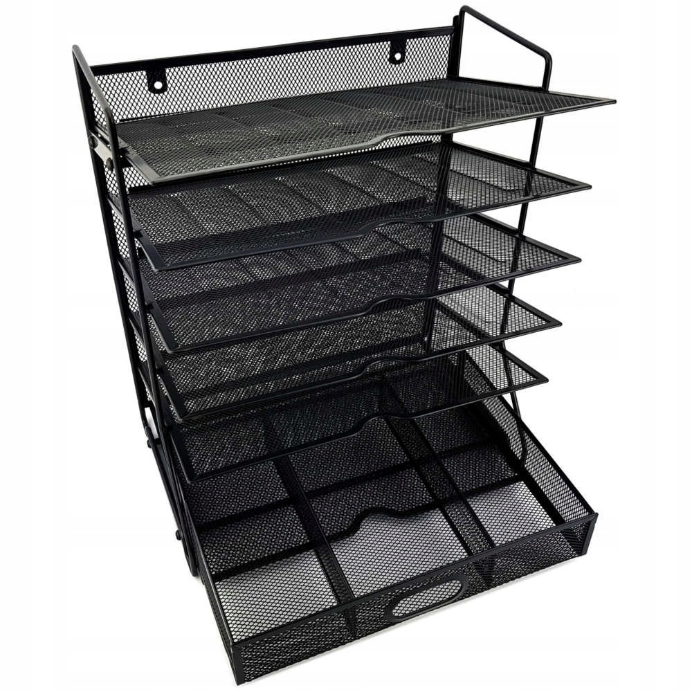 Suport de documente, 5 rafturi, A4, Negru - eMAG.ro