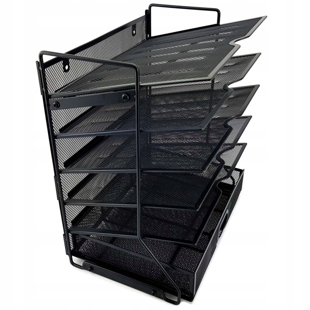 Suport de documente, 5 rafturi, A4, Negru - eMAG.ro