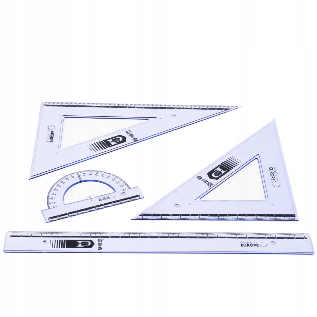 Set instrumente geometrie, Pratel, Plastic, 4 buc - eMAG.ro