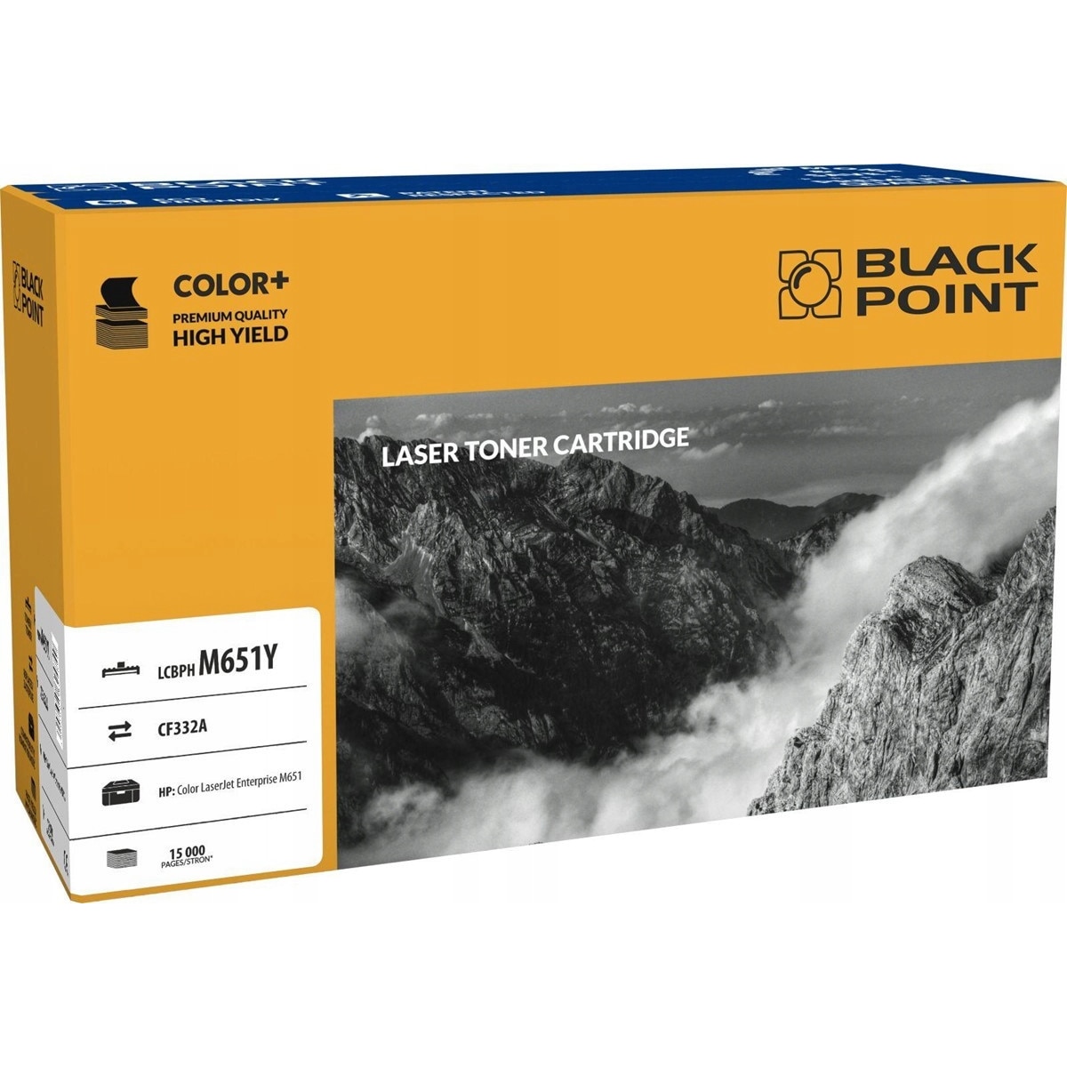 Toner imprimanta laser, Black Point, LCBPHM651Y, Compatibil cu HP Color ...
