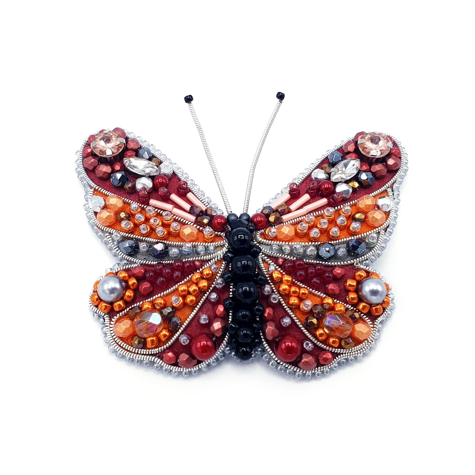 Brosa fluture, Zia Fashion, Amiral, multicolor, handmade - eMAG.ro