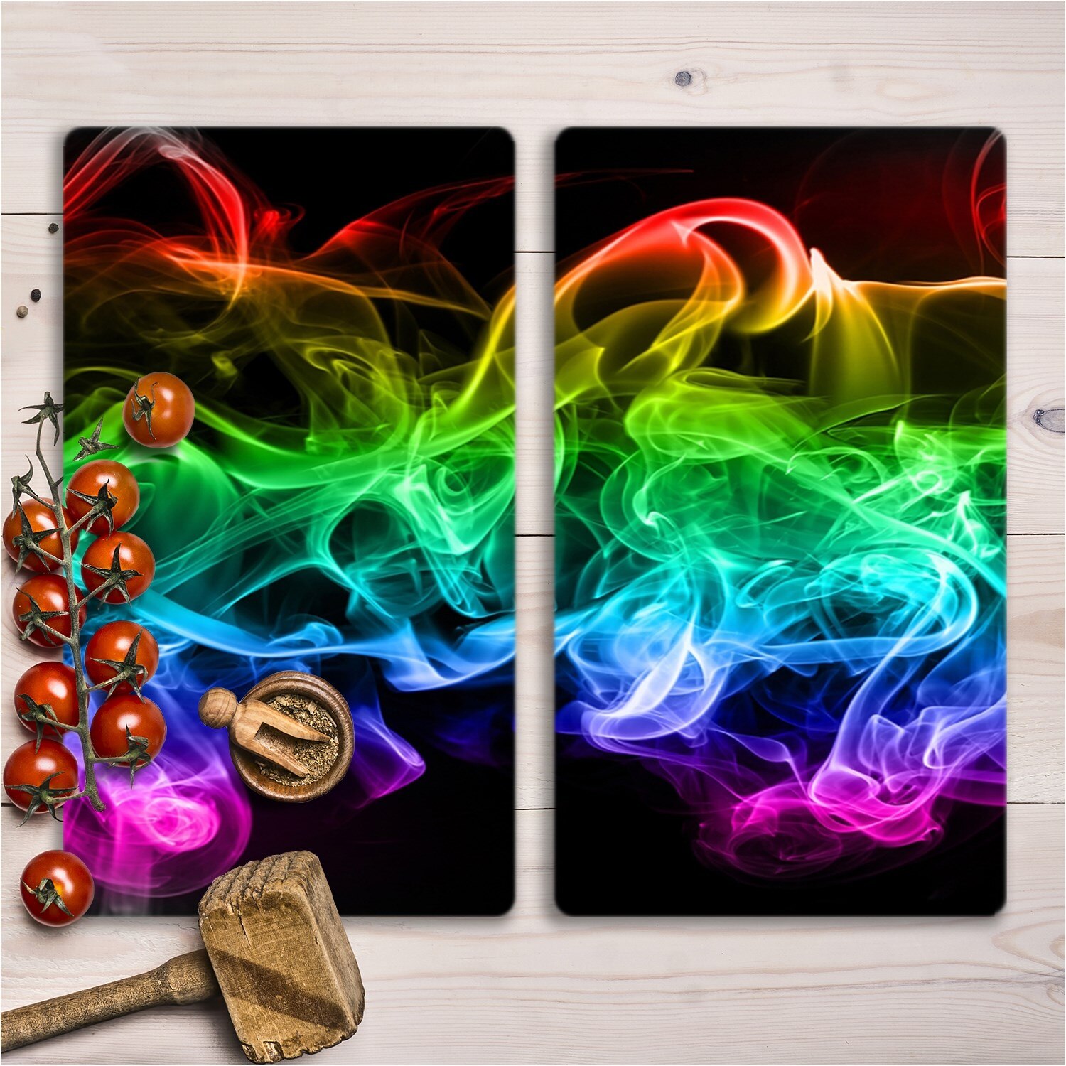 Tocator pe sticla, Dreptunghi, Arta Abstracta Colorat, Multicolor ...