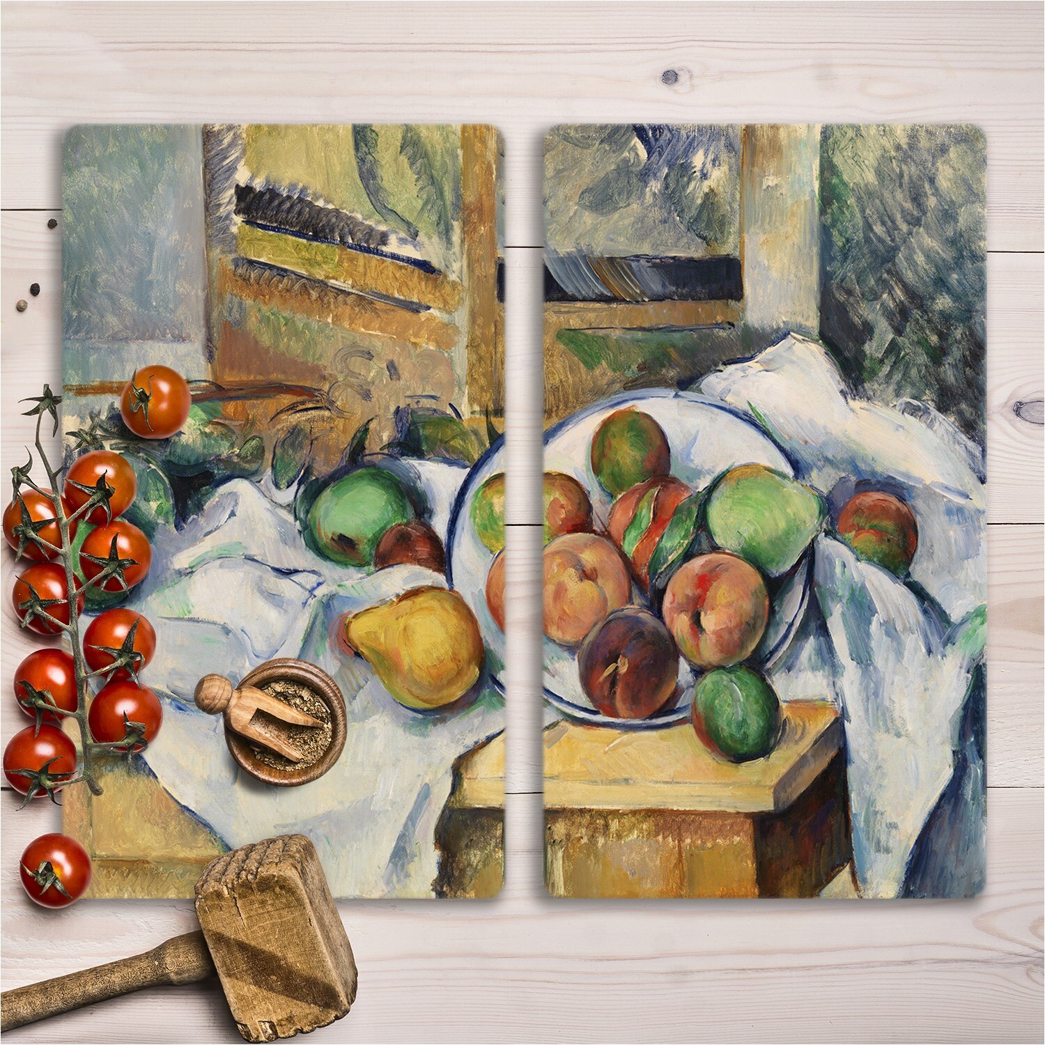 Tocator pe sticla, Dreptunghi, Un Colt De Masa, Multicolor, 2x30x52 cm ...