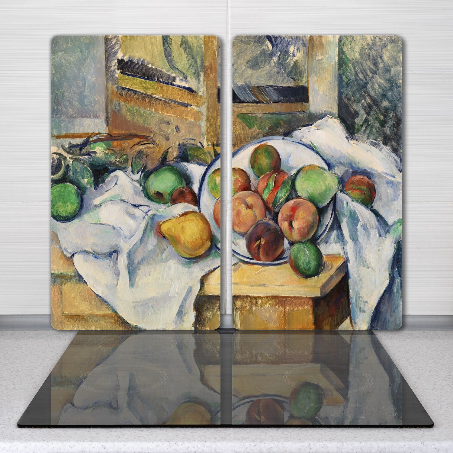 Tocator pe sticla, Dreptunghi, Un Colt De Masa, Multicolor, 2x30x52 cm ...