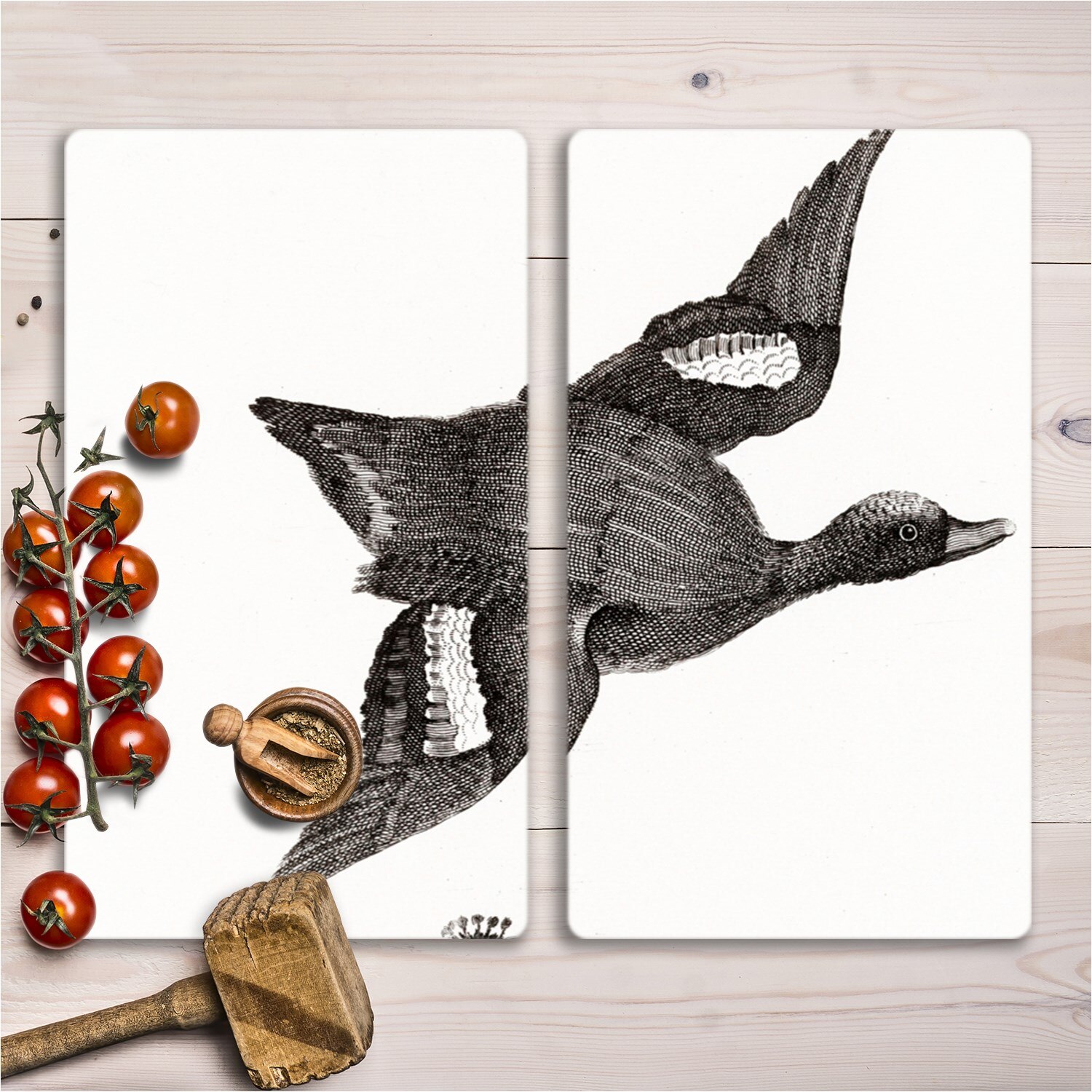 Tocator pe sticla, Dreptunghi, Desen Animal Pasare Ramura Papagal ...