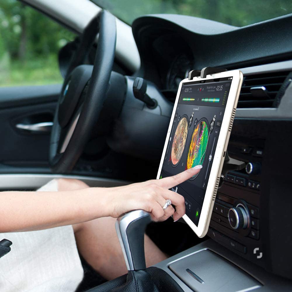 Suport auto universal pentru tableta, rotire 360 grade, sistem prindere ...