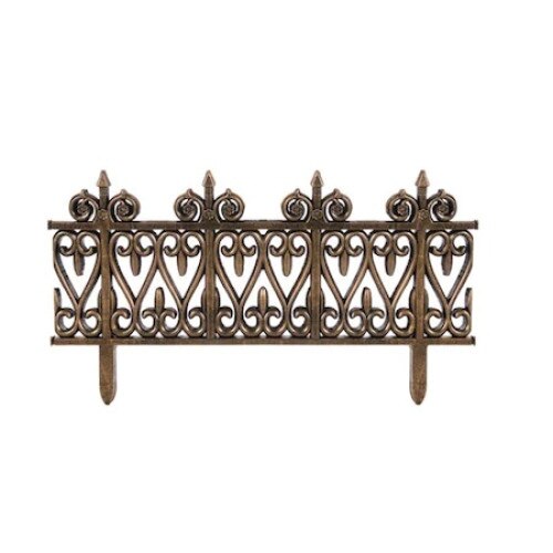 Gard ornamental de gradina, model Bronz, 5 buc/set, 62x35 cm - eMAG.ro