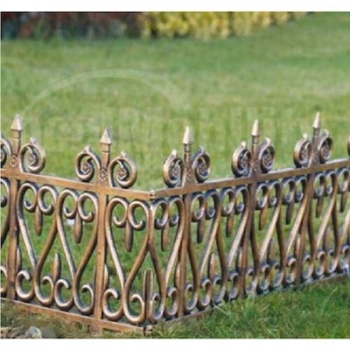 Gard ornamental de gradina, model Bronz, 5 buc/set, 62x35 cm - eMAG.ro