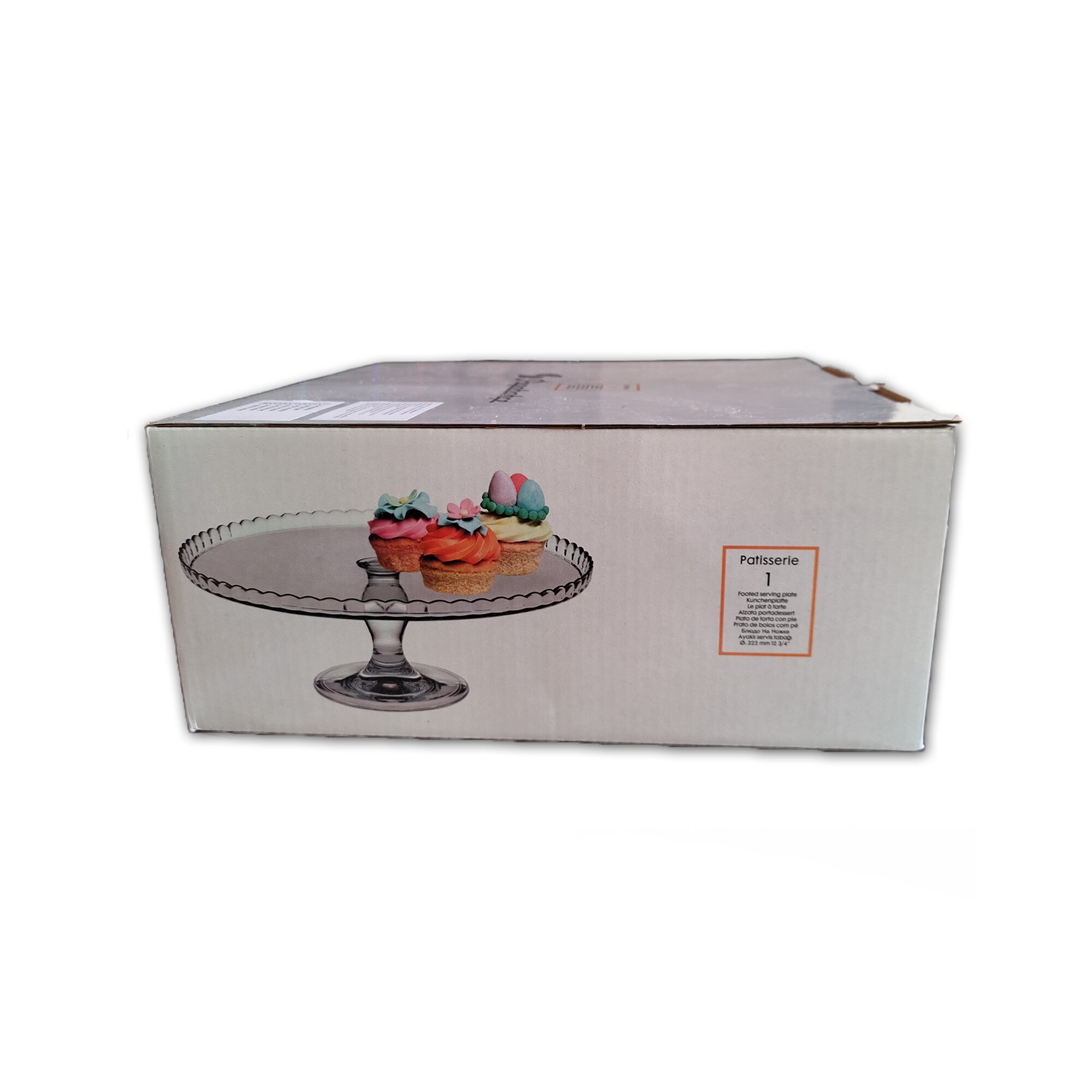 Platou/Suport pentru Tort sau Prajituri rotund, din sticla, 32cm ...
