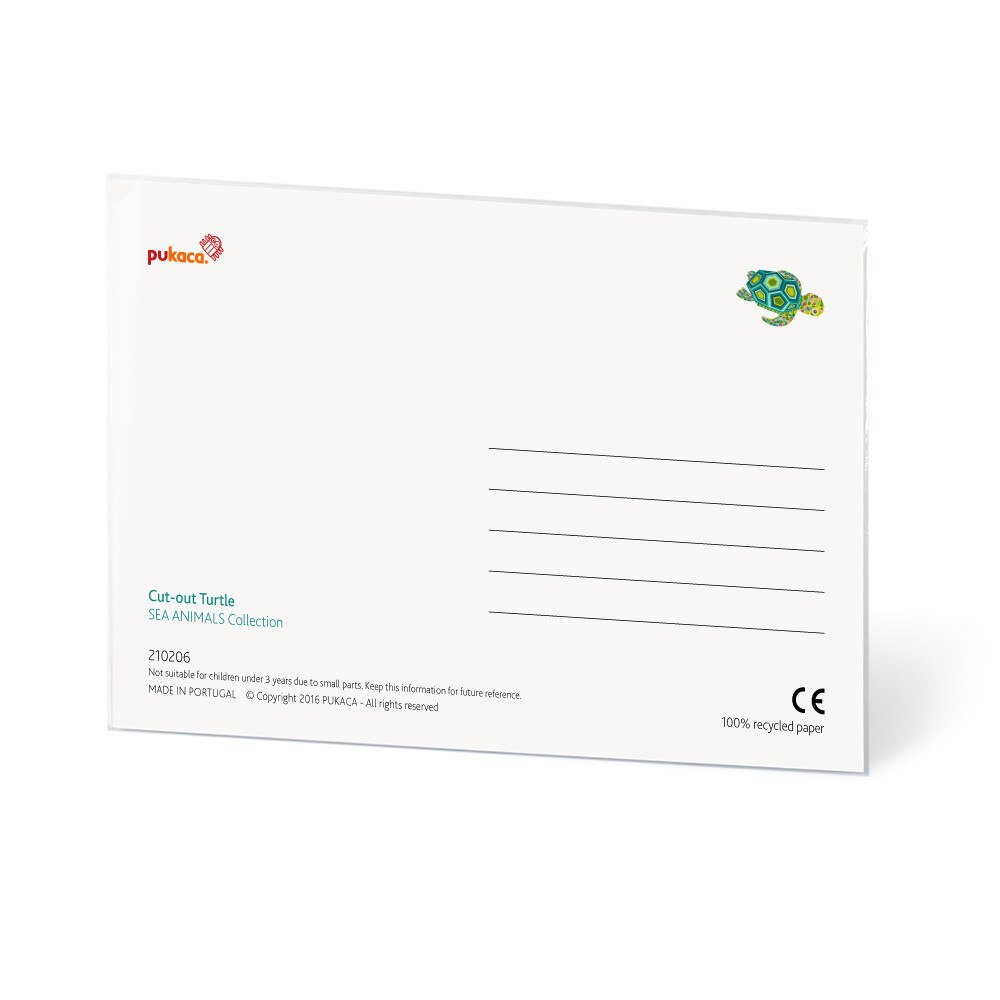 Felicitare craft de construit o broasca testoasa din hartie, PUKACA ...