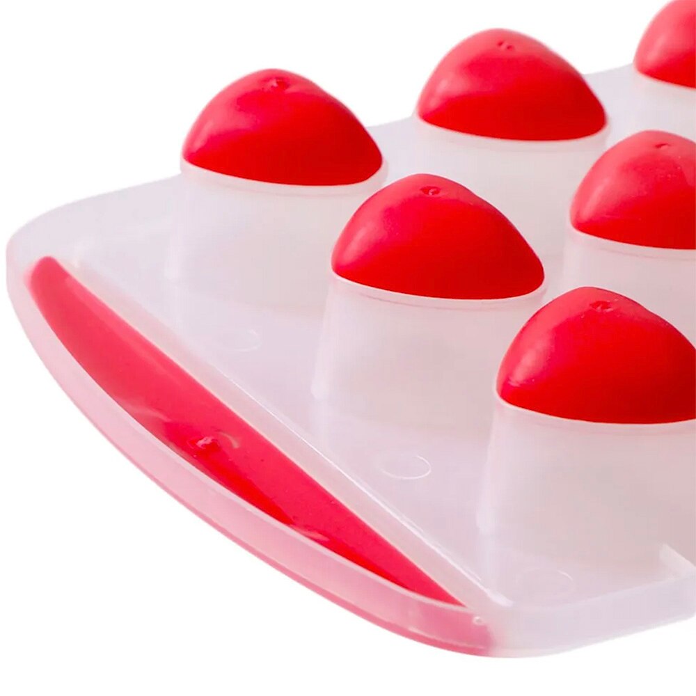 Forma pentru cuburi de gheata, Plastic, Model Inima, Rosu - eMAG.ro