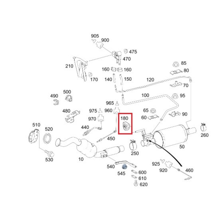 Suport de evacuare, Mercedes-Benz, Pentru VITO SPRINTER W463 OE - eMAG.ro